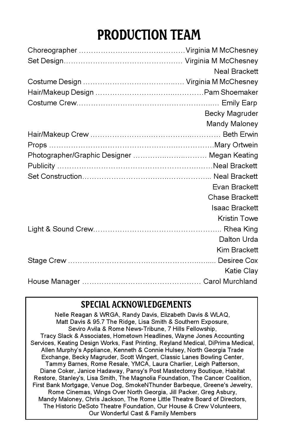 The Dixie Swim Club Program by Rome LittleTheatre - Issuu