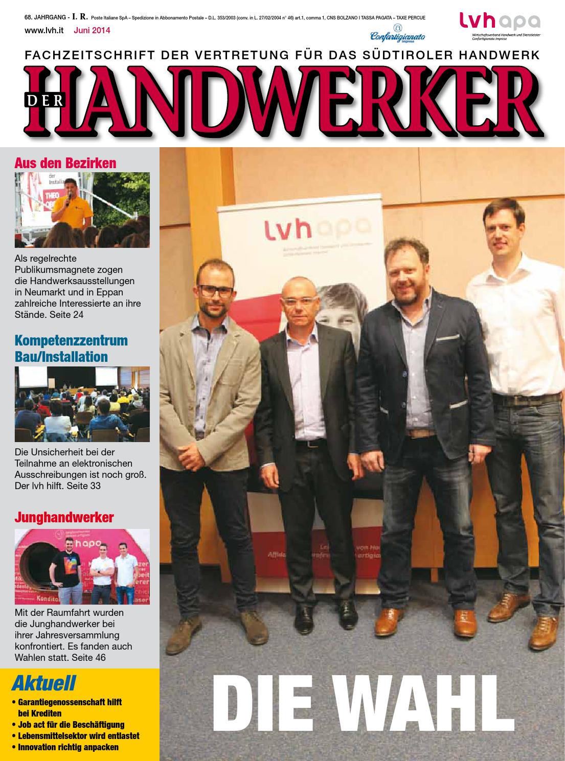 Der Handwerker, Juni 2014 by lvh.apa - Issuu