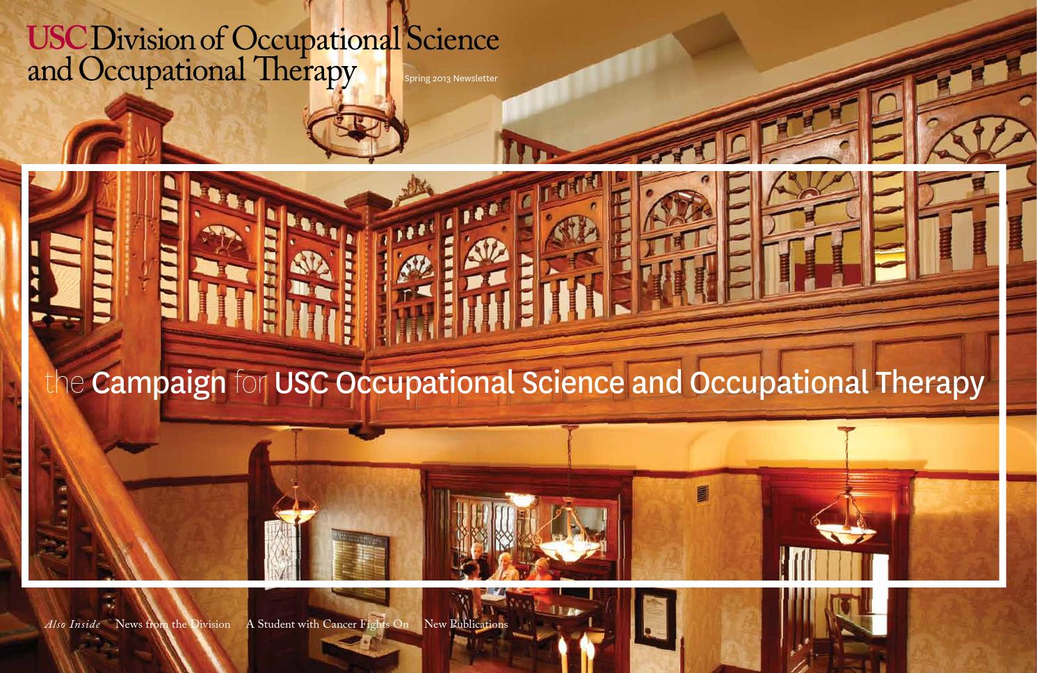 USC Occupational Science and Occupational Therapy Spring 2013 by ...