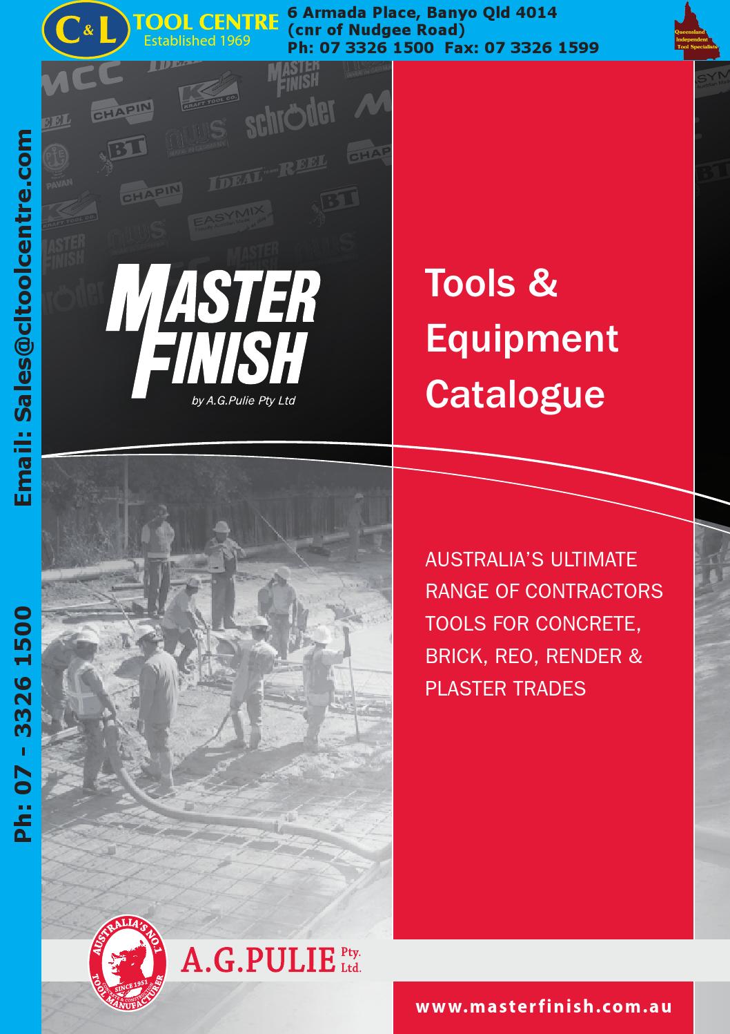 Masterfinish Catalogue c&l by C&L Tool Centre Pty Ltd - Issuu