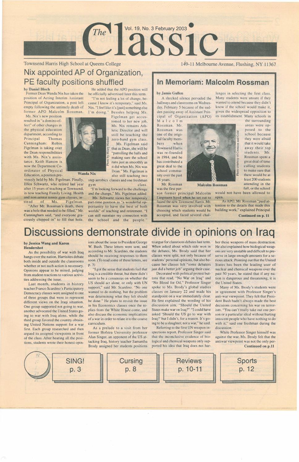 Classic newspaper Volume 19 Issue no. 3 by The Classic - Issuu