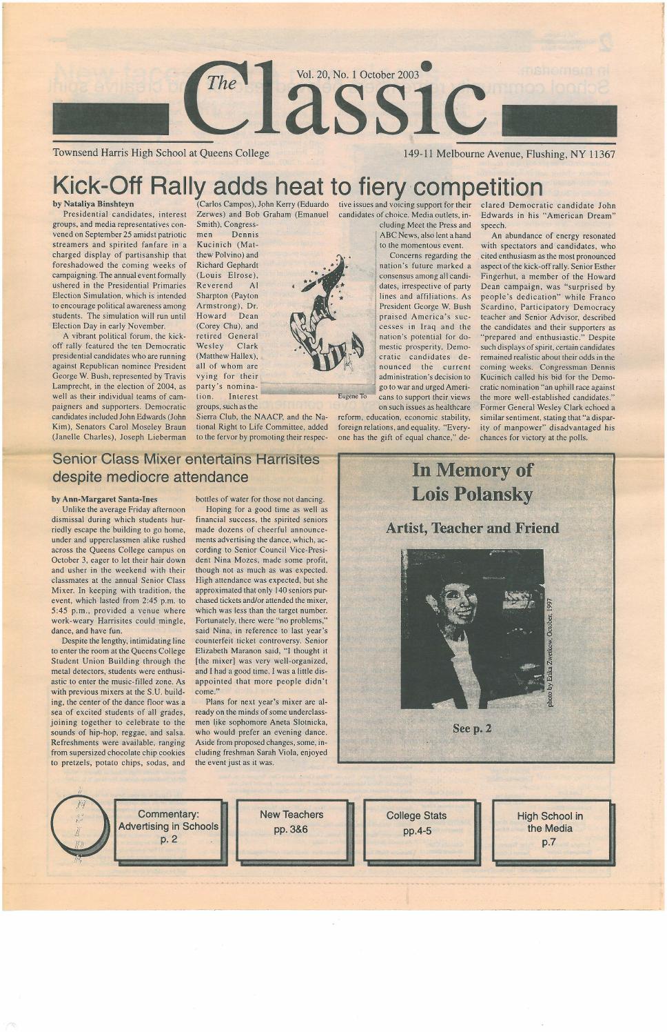 Classic newspaper Volume 20 Issue no. 1 by The Classic - Issuu