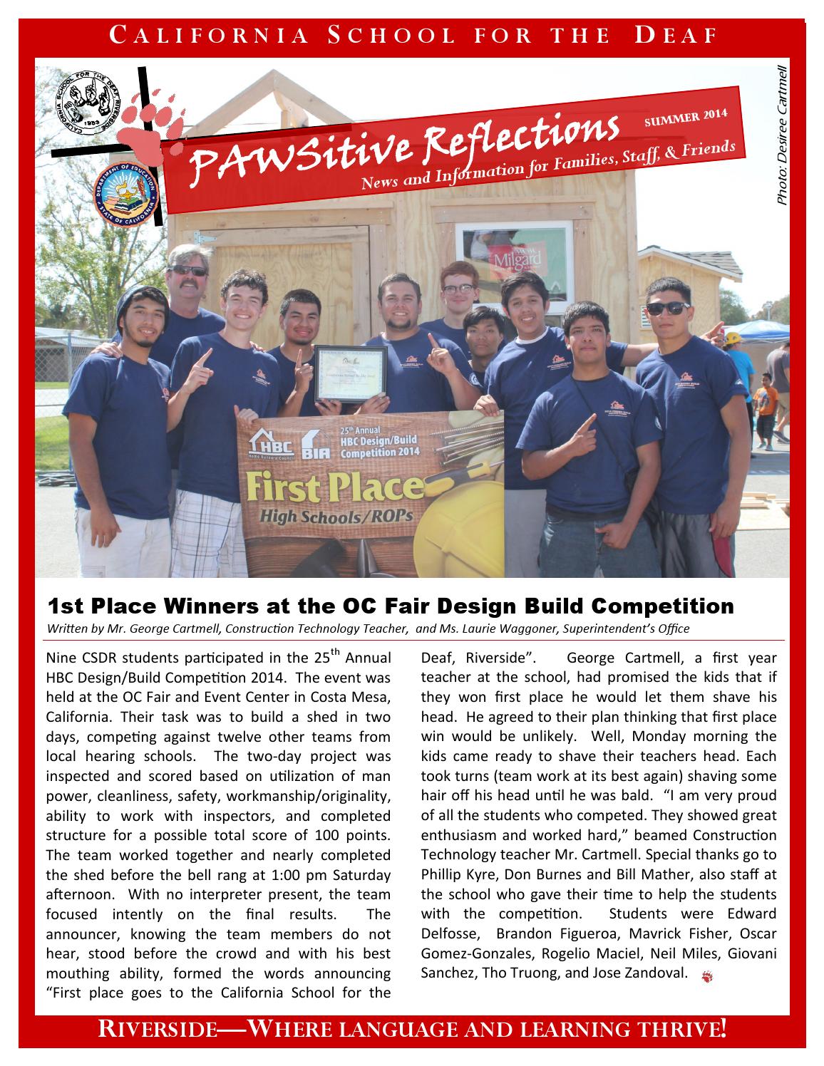 Pawsitive Reflections - CSD Riverside by California School for the Deaf ...