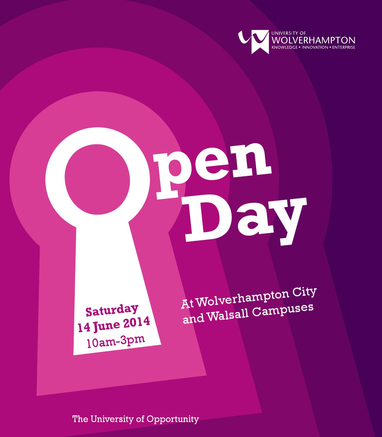 Open Day Saturday 14 June 2014 programme by University of Wolverhampton ...