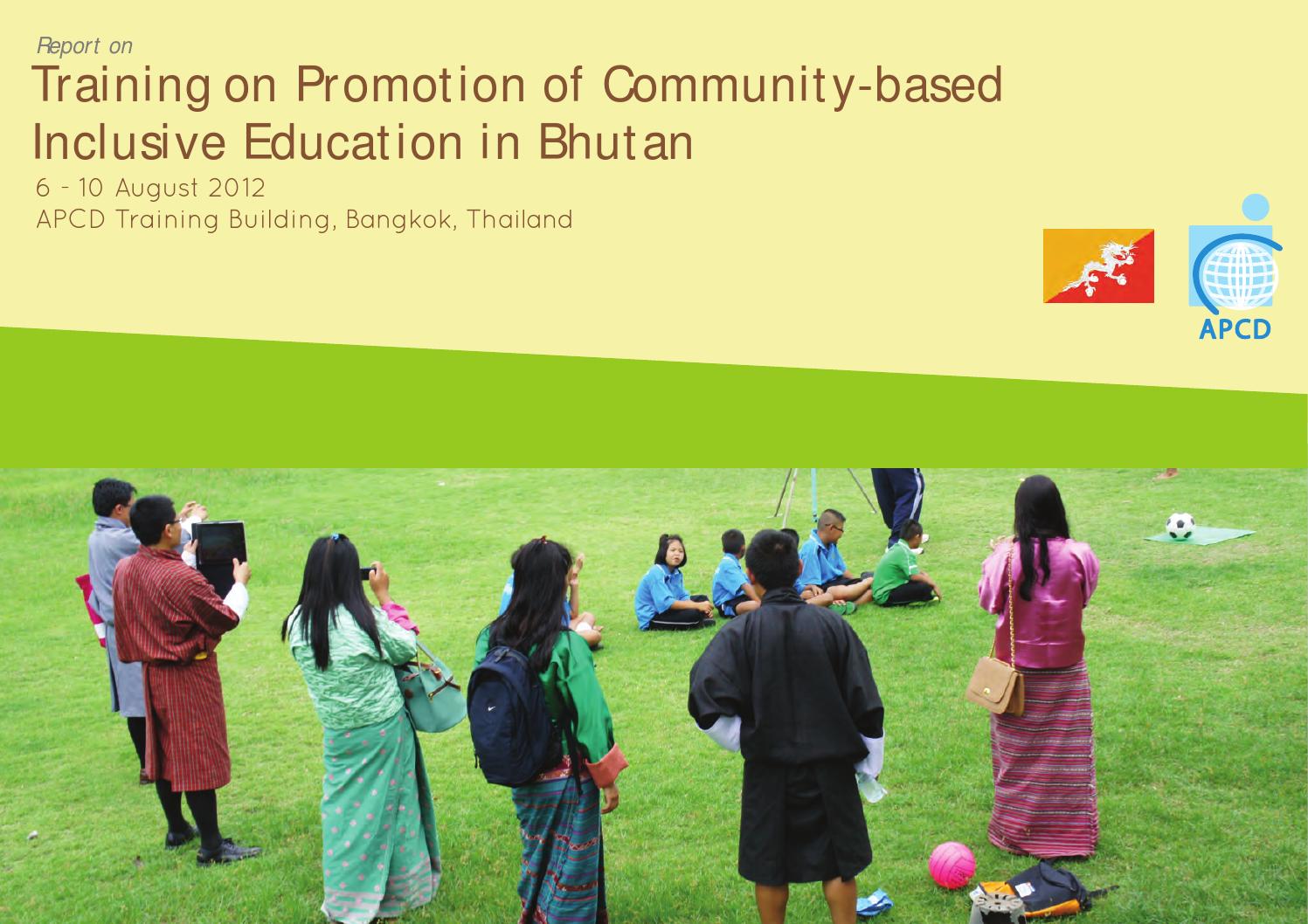 REPORT: Training on the Promotion of Community-based Inclusive ...