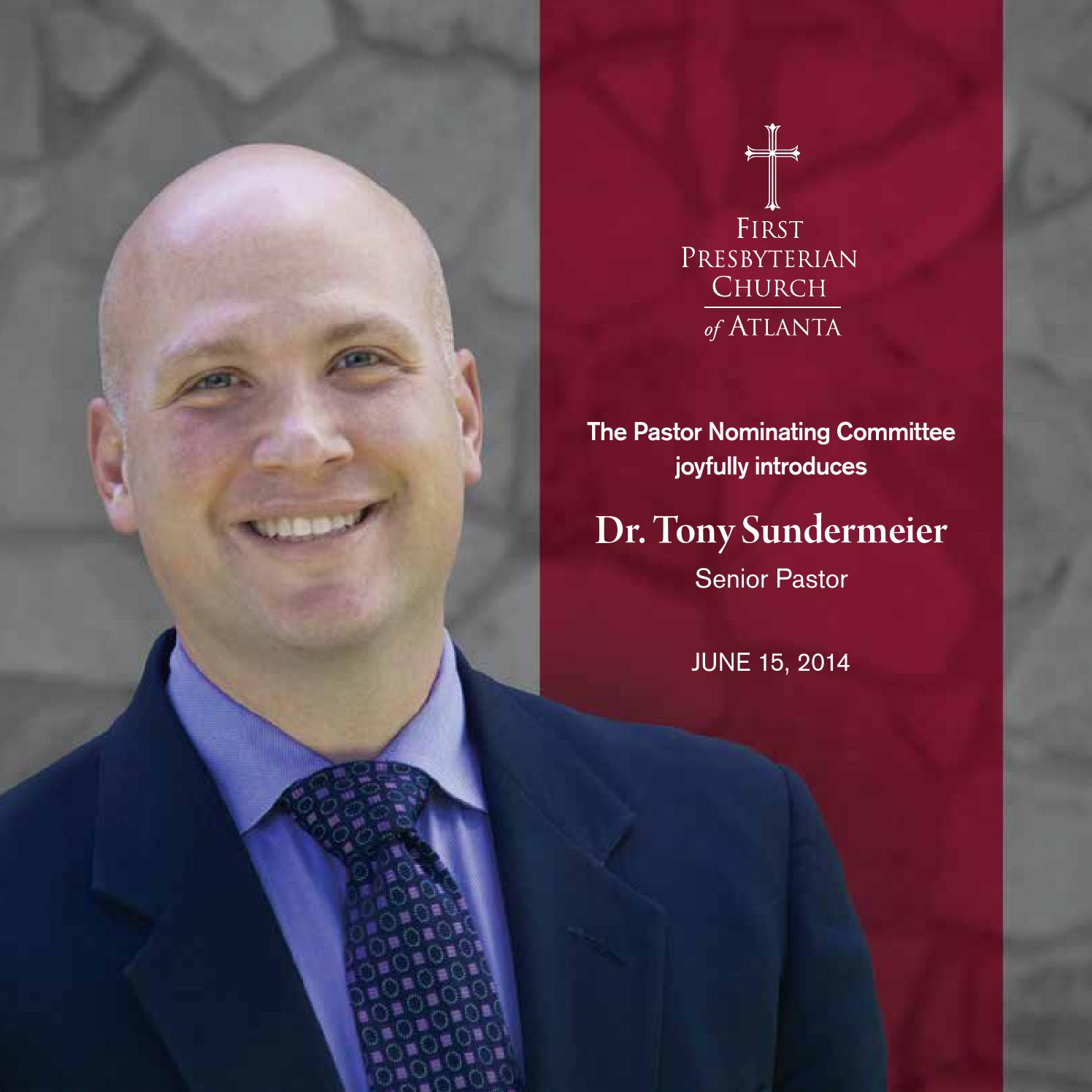 New Pastor Brochure by First Presbyterian Church of Atlanta - Issuu