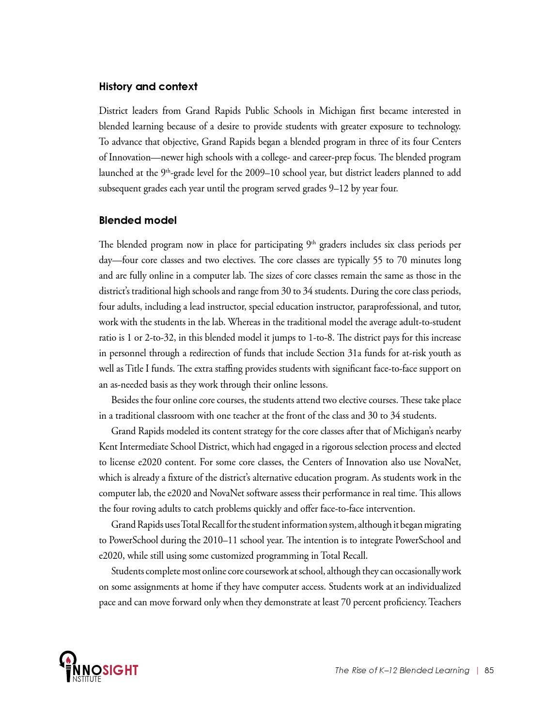 The Rise of K - 12 Blended Learning, Heather Staker by ACS Athens - Issuu