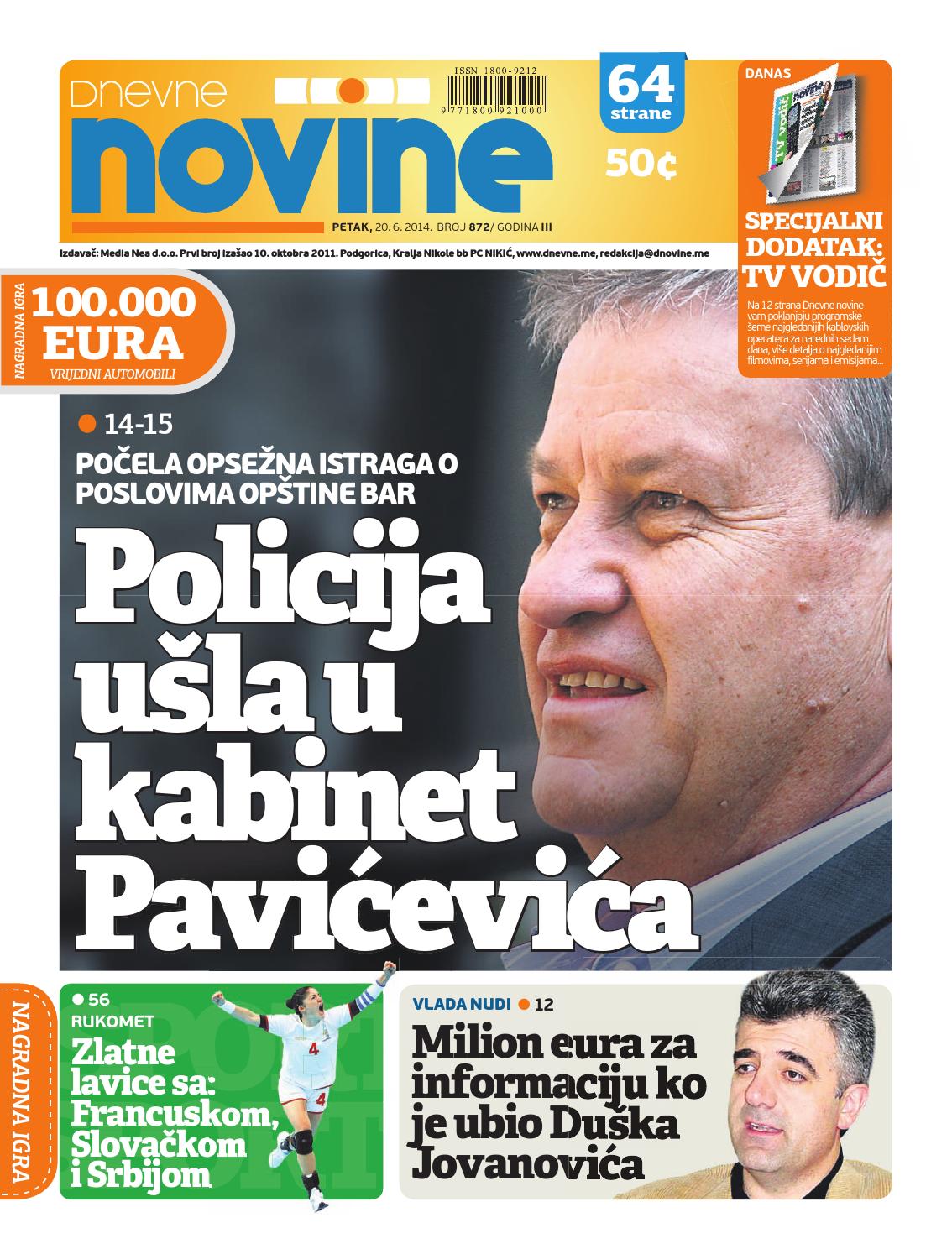 Izdanje 20. jun 2014. by Dnevne Novine - Issuu