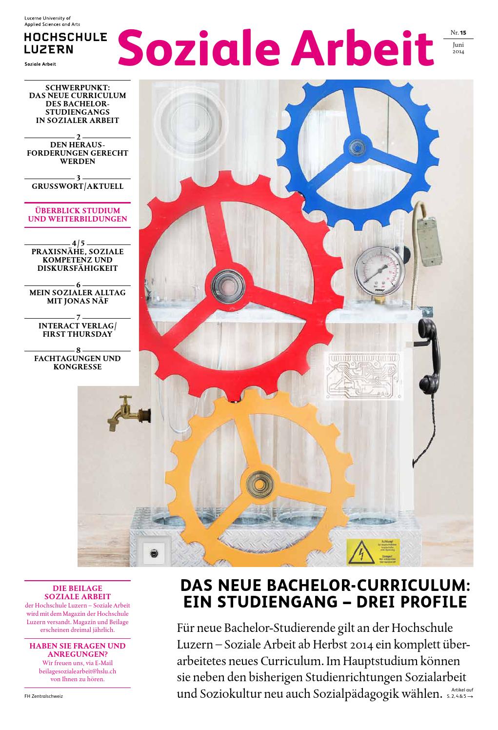 Beilage Magazin, Soziale Arbeit Juni 2014 by Hochschule Luzern - Issuu