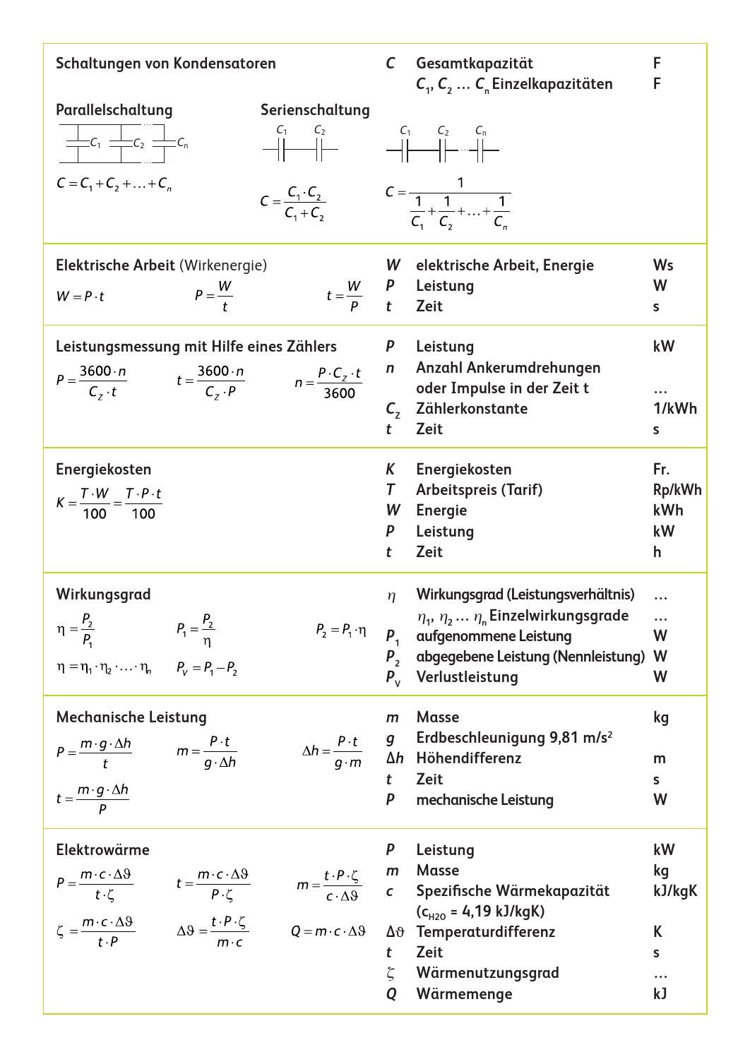 Formelsammlung Elektrotechnik