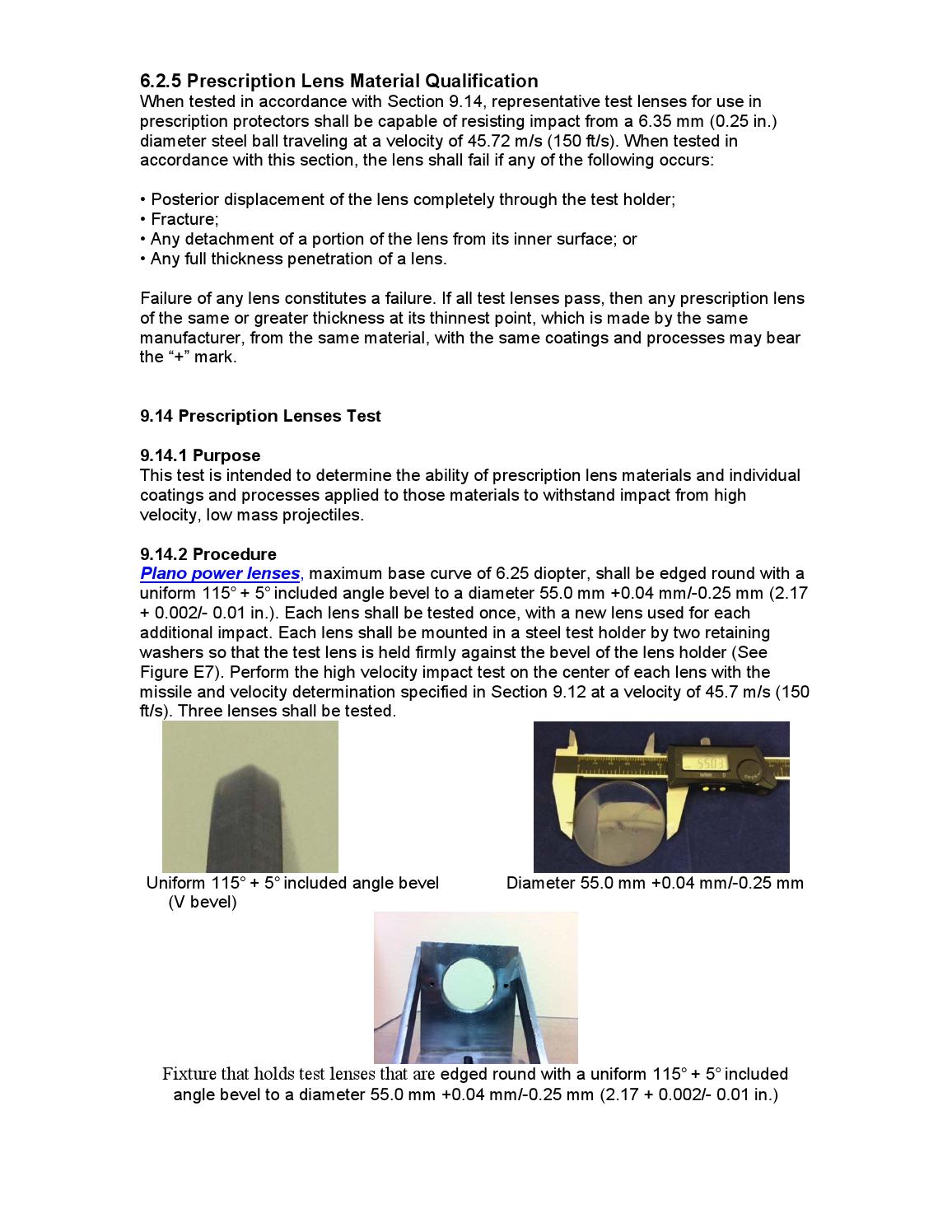 Ansi z87 1 2010 lens material qualification submittal form by Derek ...