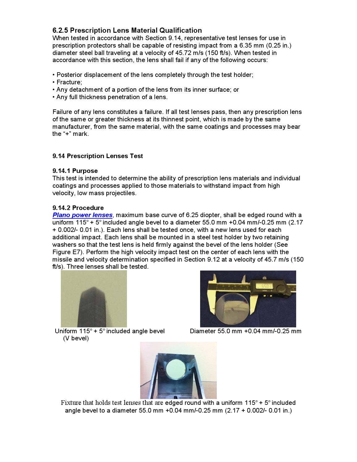 Ansi z87 1 2010 lens material qualification submittal form by Derek ...