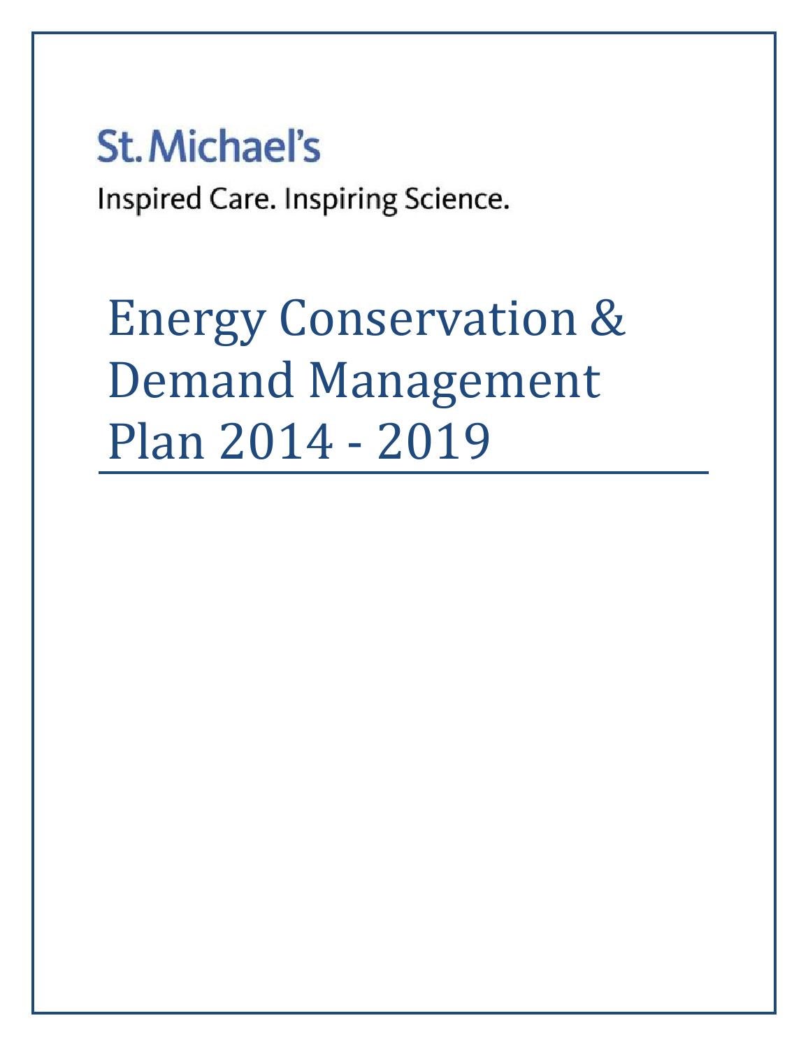 Energy conservation plan 2019 by St. Michael's Hospital - Issuu