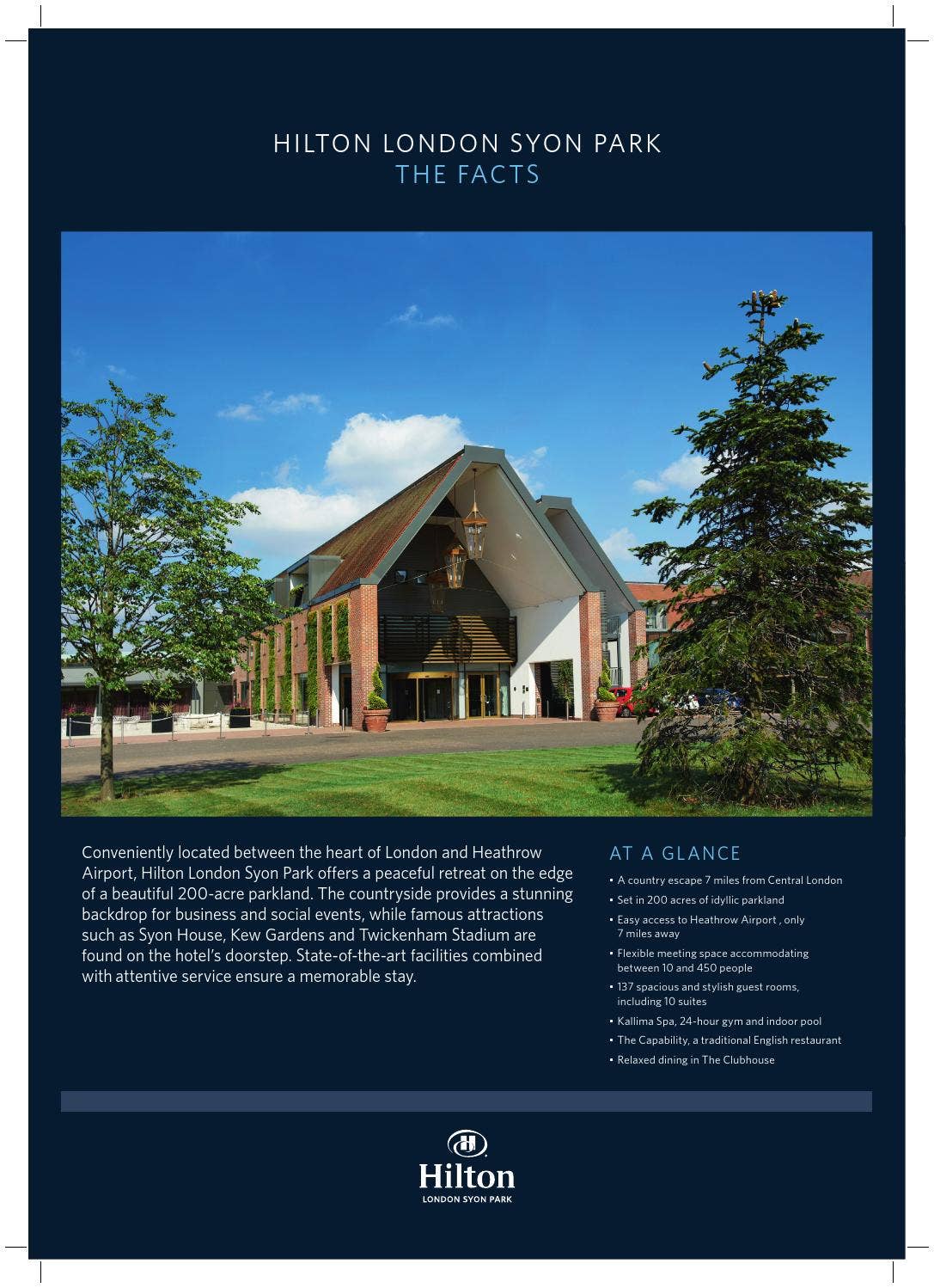Hilton London Syon Park by Hilton London Syon Park - Issuu