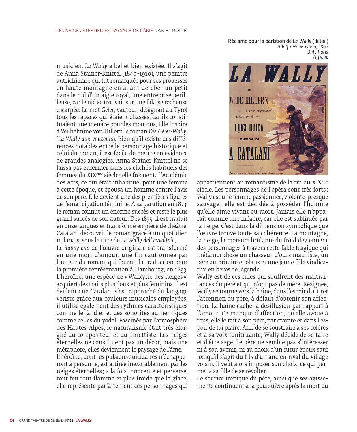 1314 - Programme opéra n°32 - La Wally - 06/14 by Grand Théâtre de ...