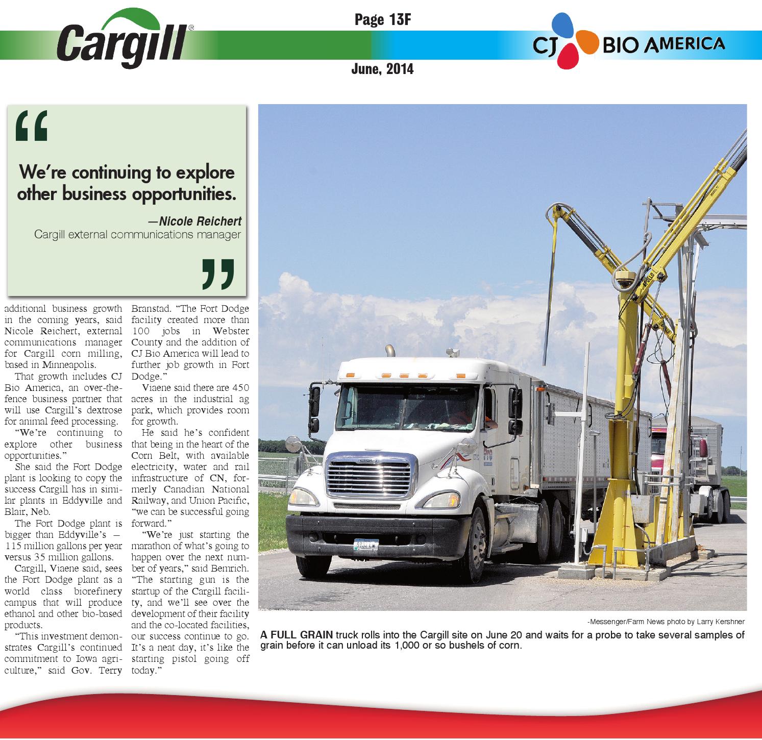 Cj Bio America and Cargill Grand Opening by Newspaper - Issuu