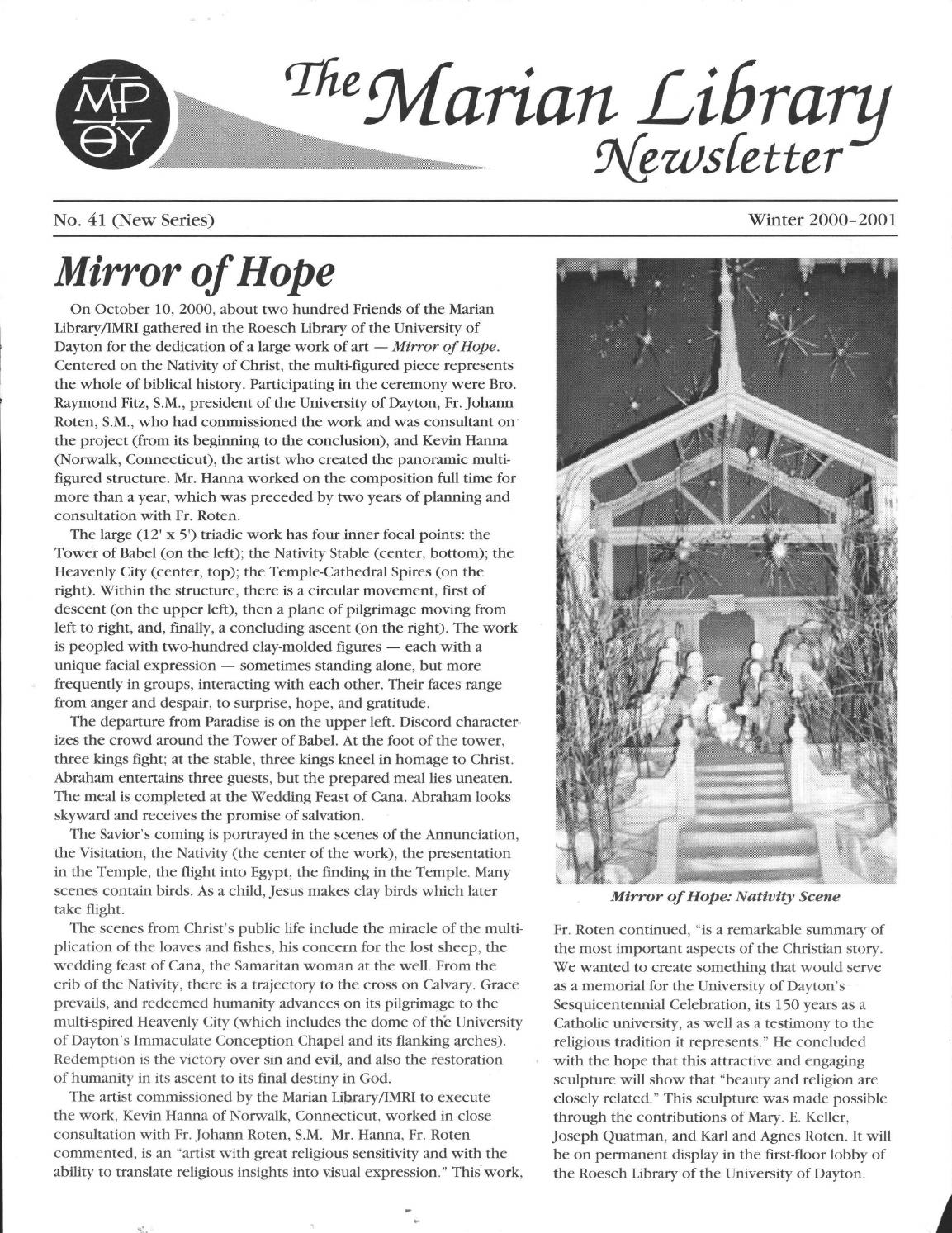 The Marian Library Newsletter by eCommons - Issuu