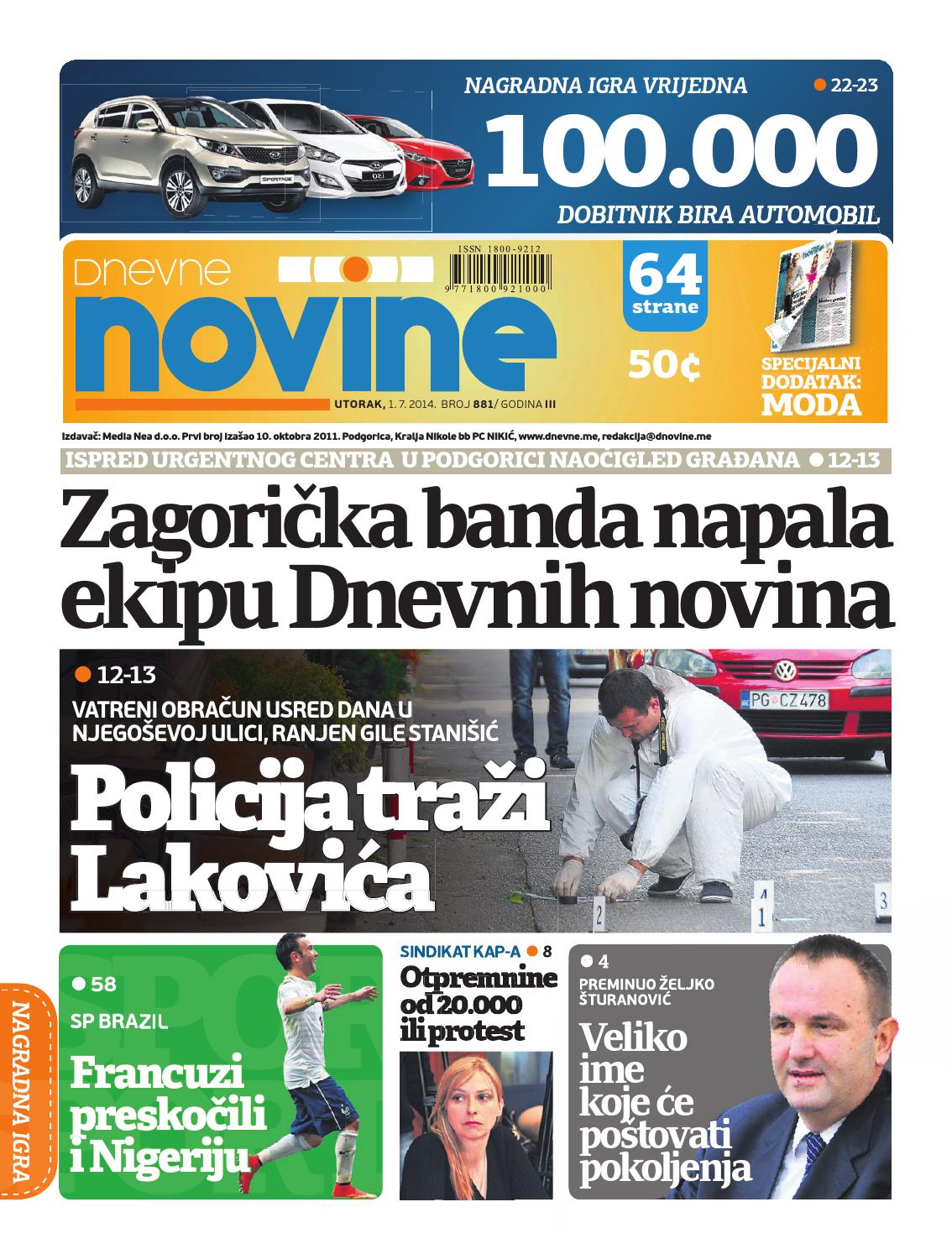 Izdanje 1. jul 2014. by Dnevne Novine - Issuu