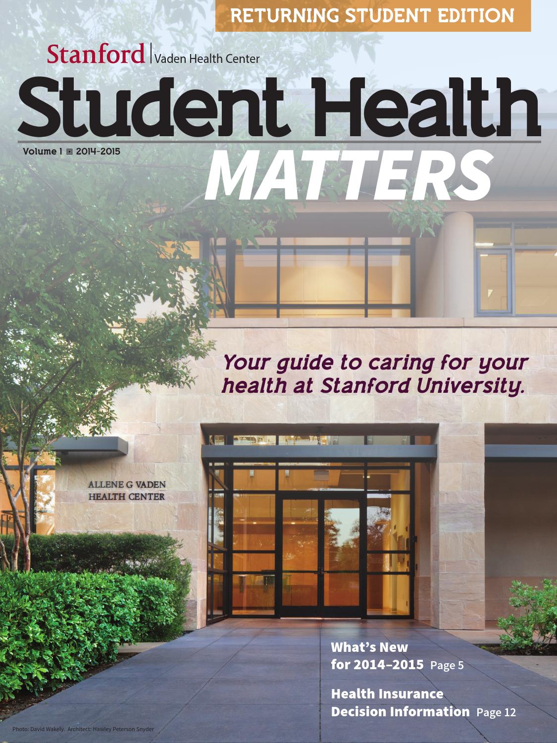 Student health matters returning student edition 2014 2015 by Student ...