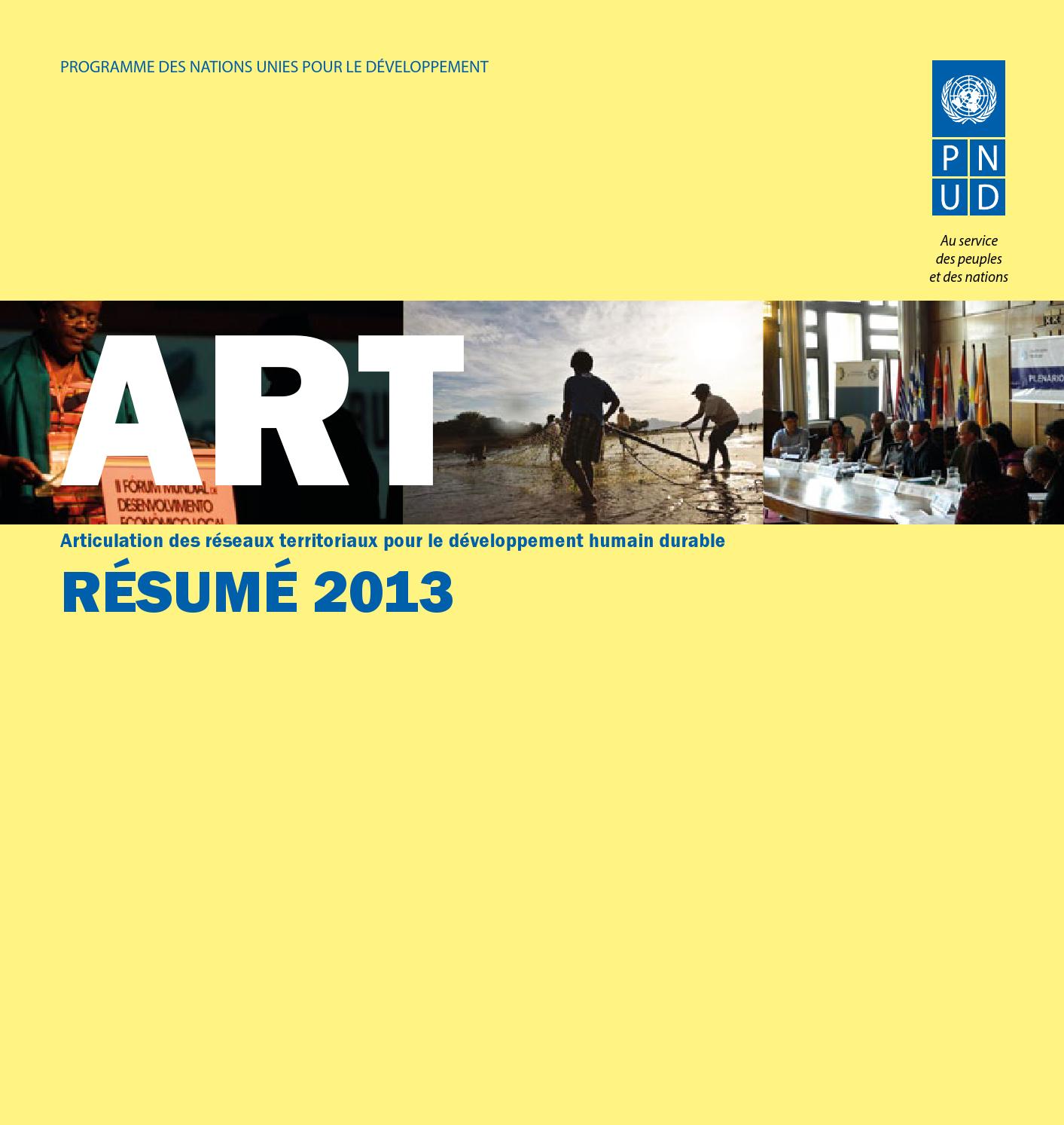 Initiative ART du PNUD - Résumé 2013 by UNDP ART Initiative - Issuu