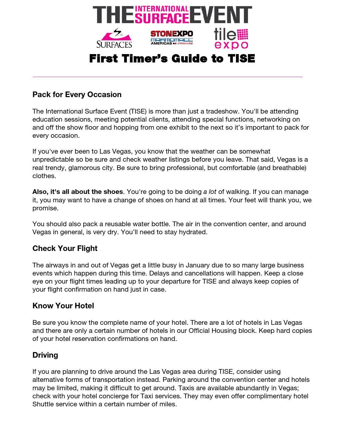 First Timer's Guide to TISE by Informa Architecture + Design Network ...