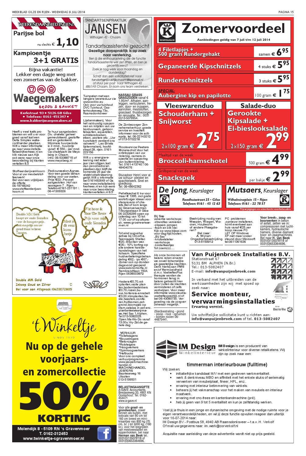 Weekblad Gilze en Rijen 09-07-2014 by Uitgeverij Em de Jong - Issuu