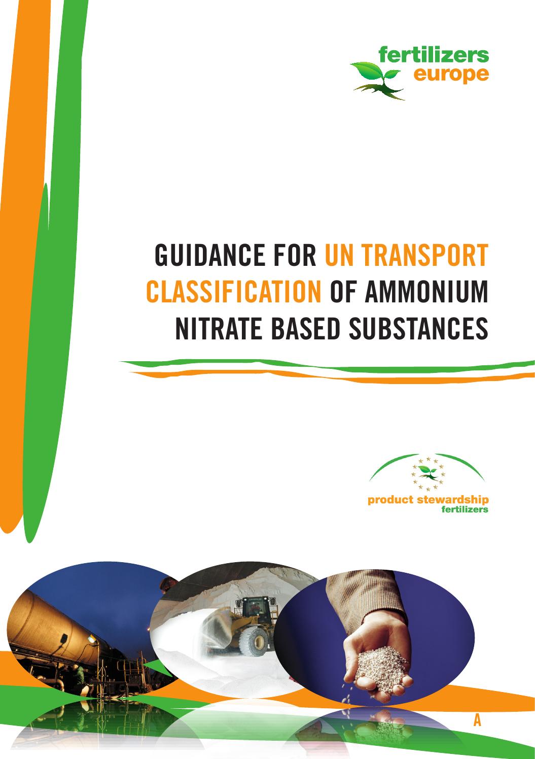 Guidance of un classification of ammonium nitrate based substances by ...