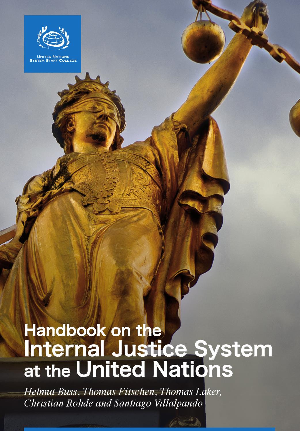 Handbook on the Administration of Internal Justice in the UN by United ...