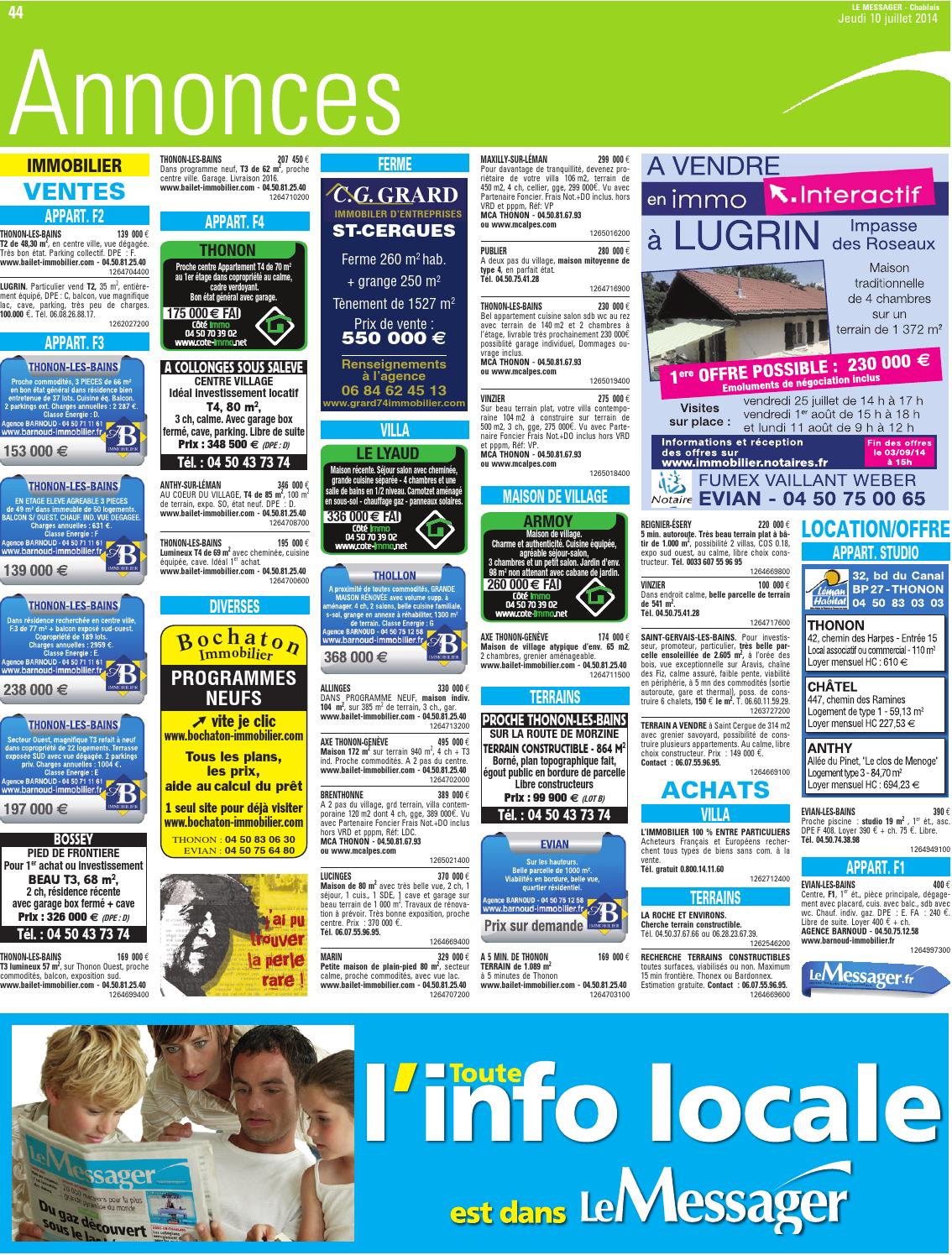 Petites Annonces by Le messager - Issuu