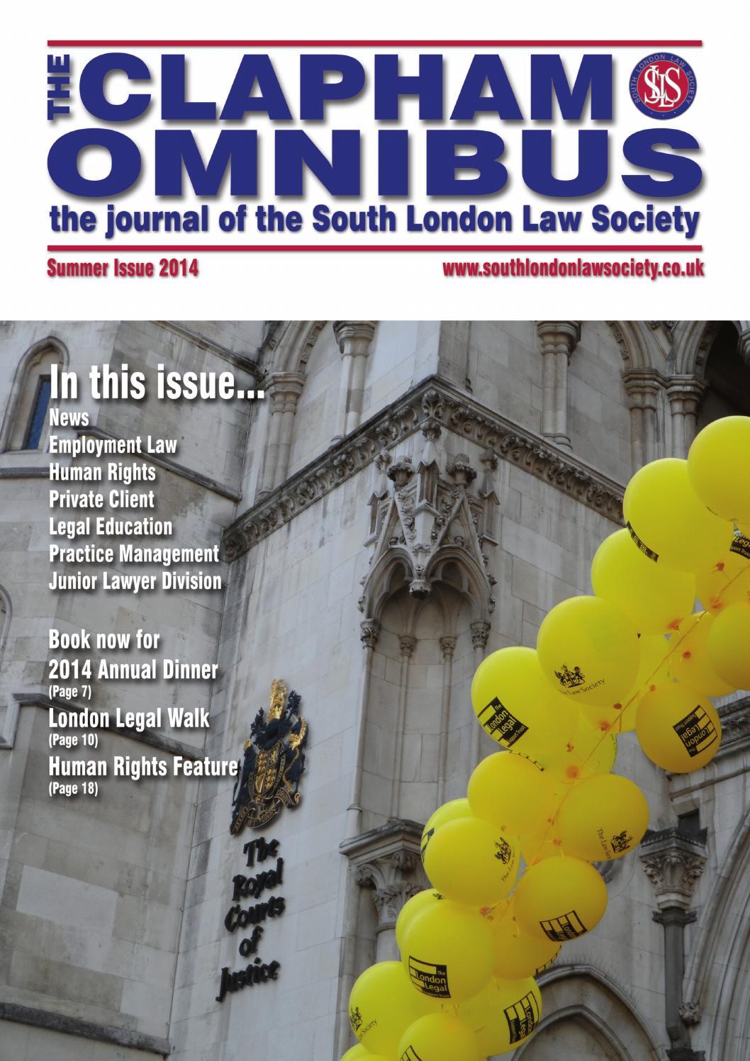 The Clapham Omnibus by Benham Publishing Limited - Issuu