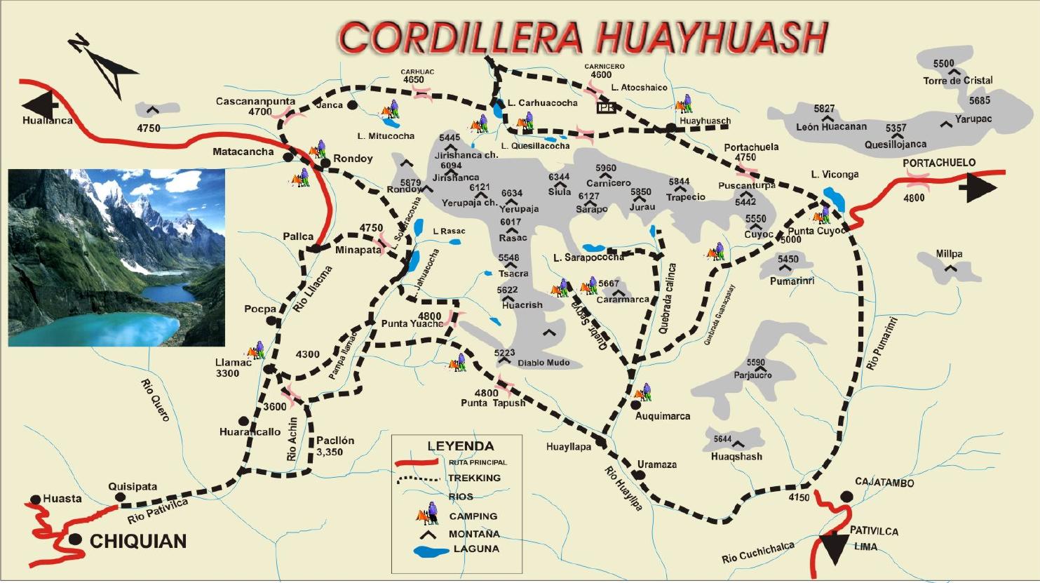 Mapa Cordillera Huayhuash by Visit Peru - Issuu