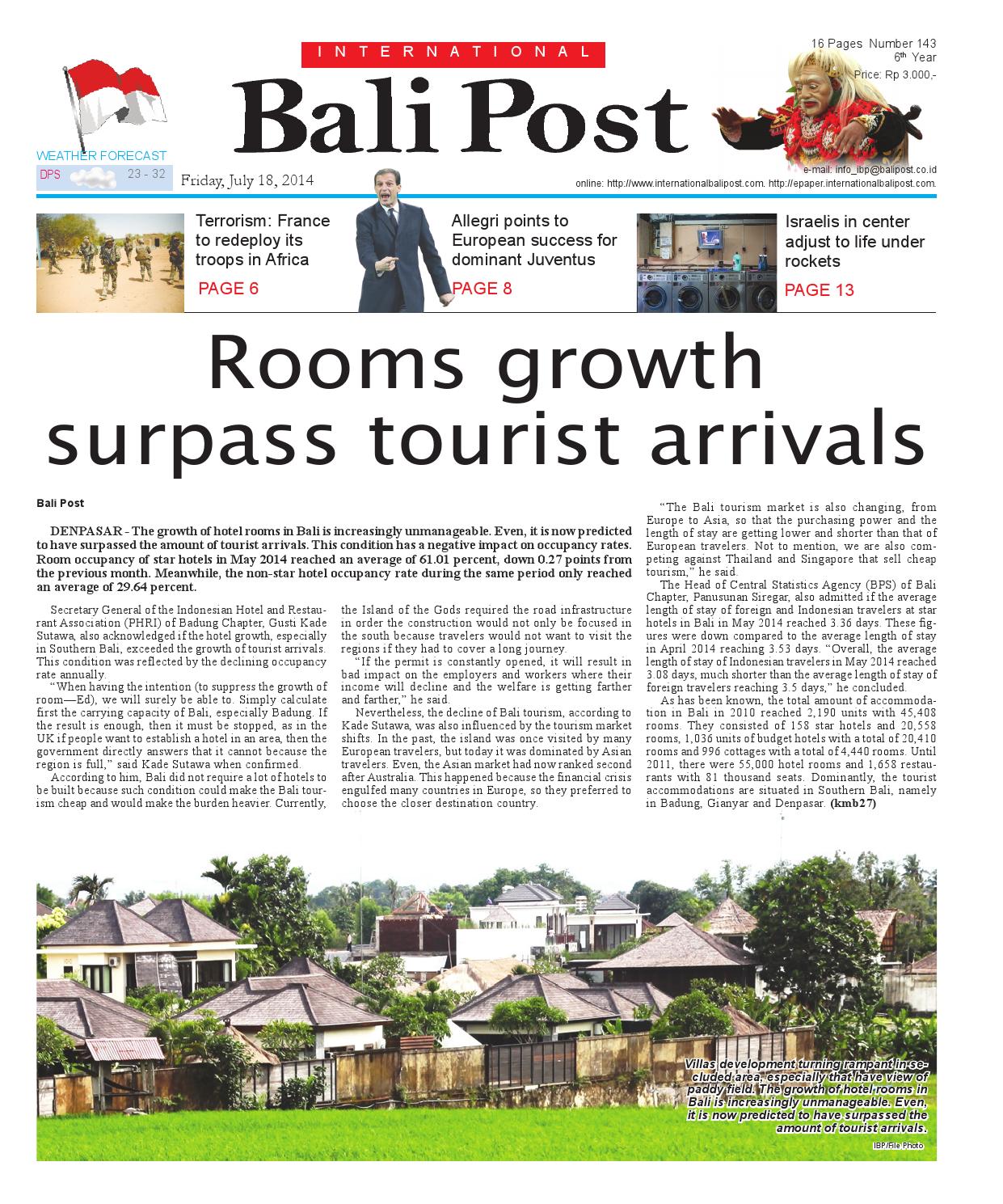 Edisi 18 Juli 2014 | International Bali Post by e-Paper KMB - Issuu