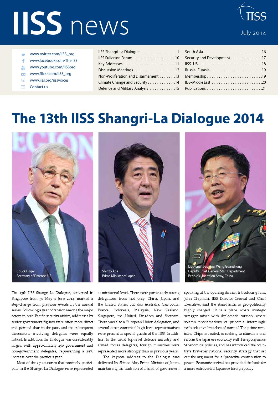 IISS Newsletter Summer 2014 by International Institute for Strategic ...