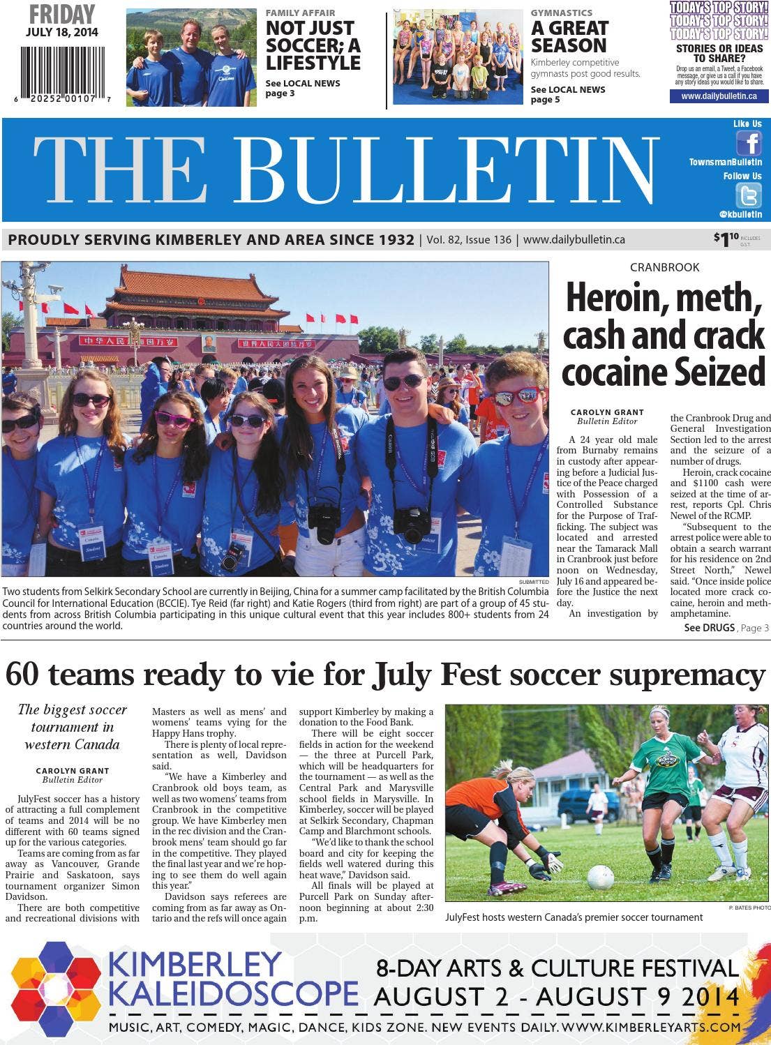 Kimberley Daily Bulletin, July 18, 2014 by Black Press Media Group - Issuu