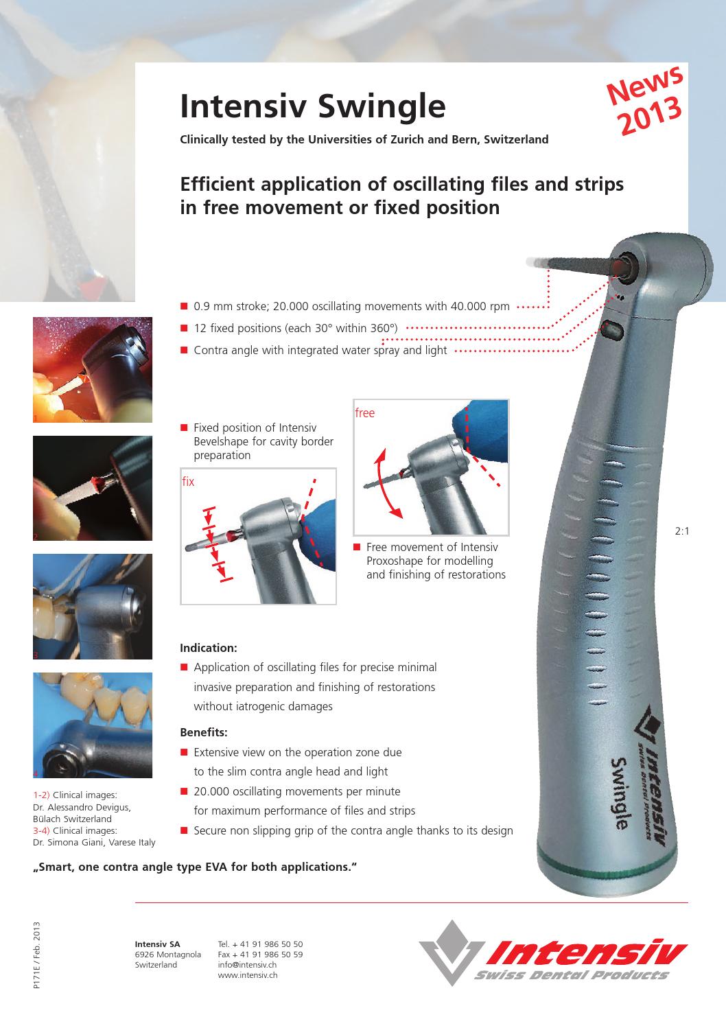 Intensiv swingle e1 by Intensiv SA - Issuu