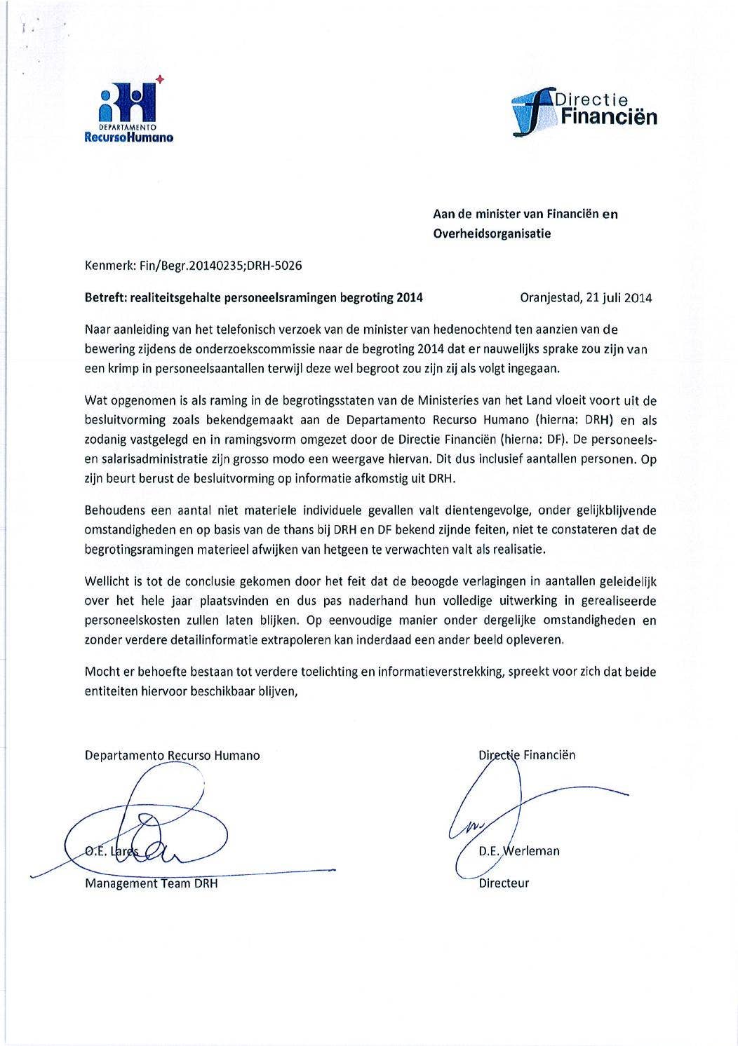 Bijlagen Reactie Aruba QuickScan Cft by Juan David Yrausquin - Issuu