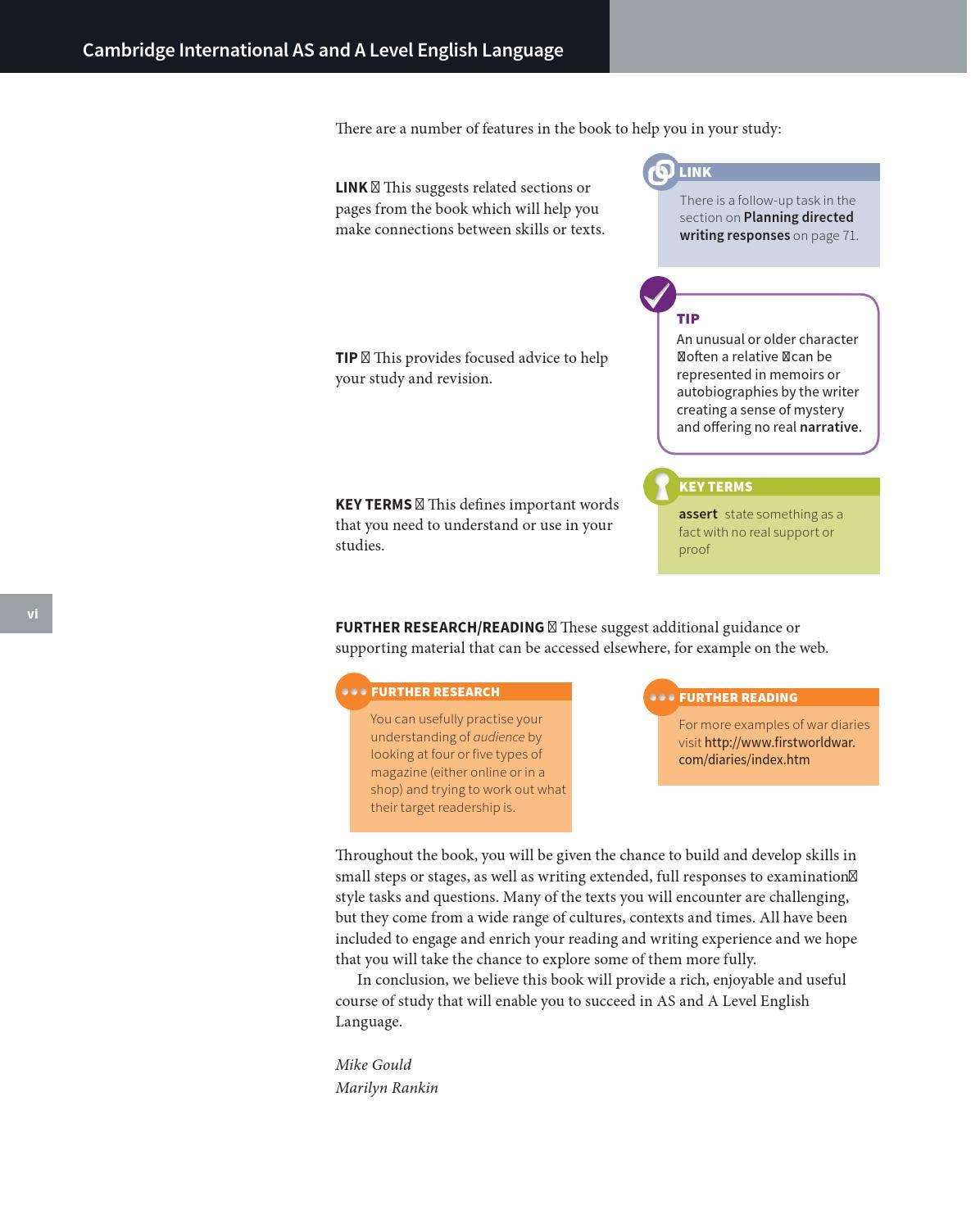 Cambridge International AS and A Level English Language Coursebook by ...