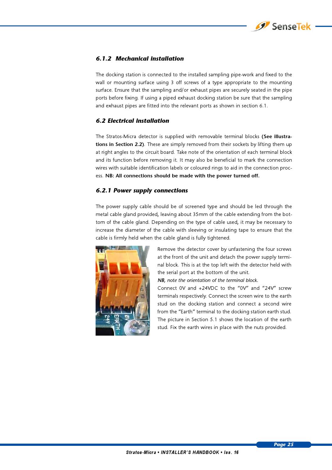 SenseTek Stratos Micra 25 installers handbook English by SenseTek Fire ...
