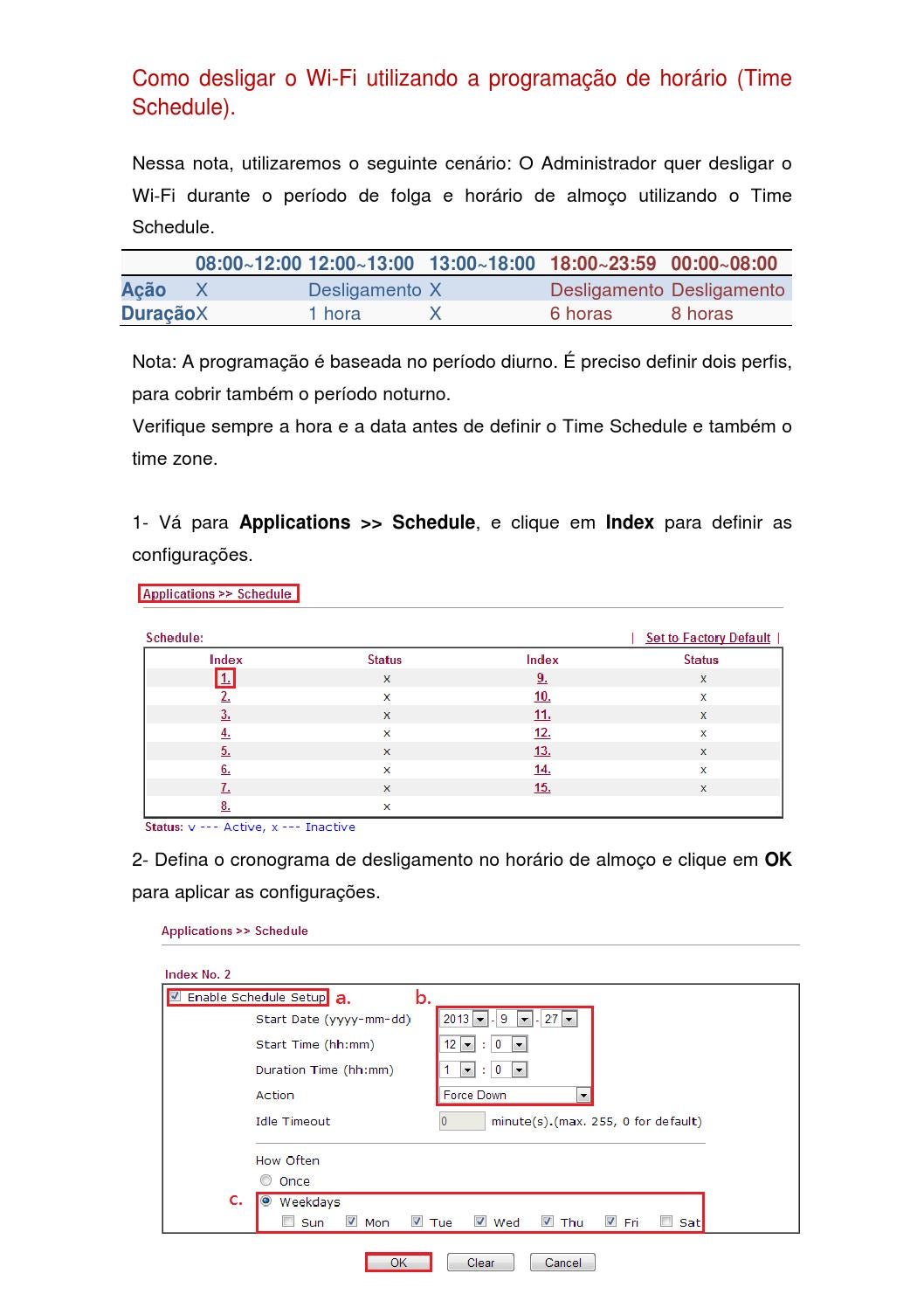 Como desligar o Wi-Fi utilizando a programação de horário (Time ...