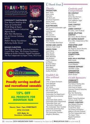 14 Mtn Fair Program by The Sopris Sun - Issuu