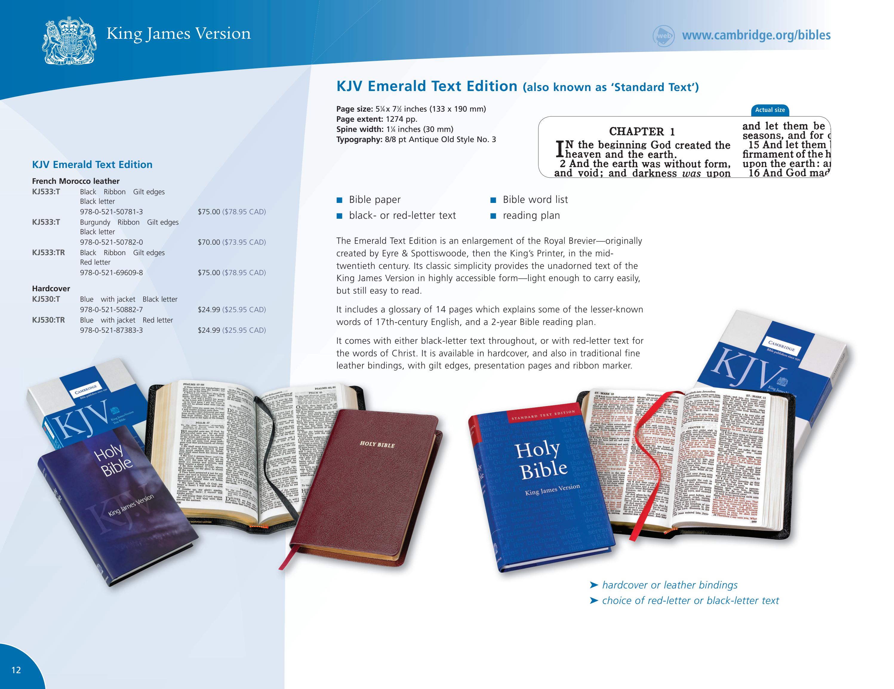 Cambridge Bibles 2014-2015 by Cambridge University Press - Issuu