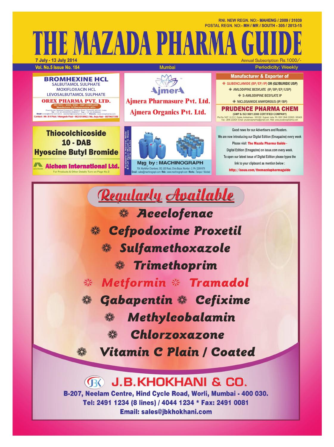 The Mazada Pharma Guide 7th july - 13th july 2014 by The Mazada Pharma ...