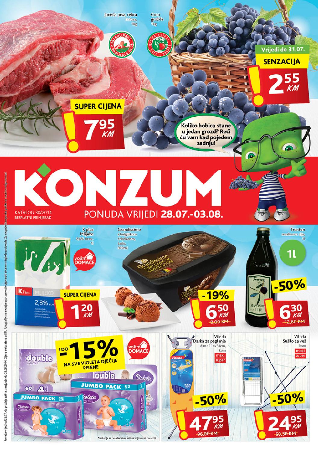 Konzum katalog supermarket do 03 08 2014 by Bakmaz, Boso, NTL - Issuu