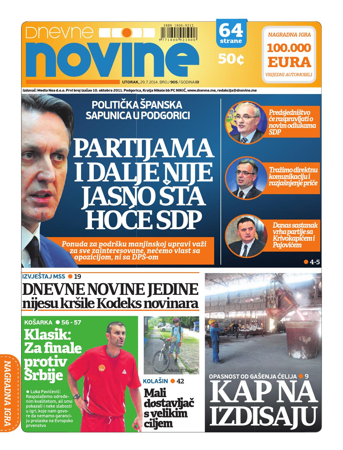 Izdanje 29 Jul 2014 By Dnevne Novine Issuu