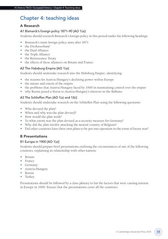 Cambridge International AS Level History Teacher's Resource by ...