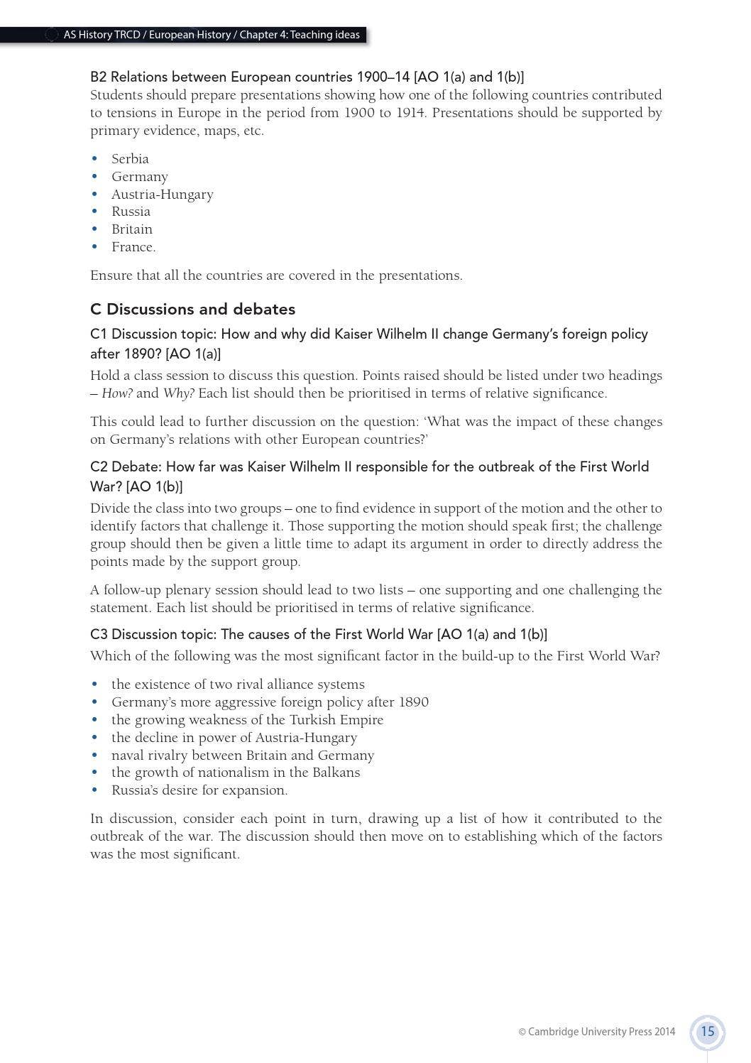 Cambridge International AS Level History Teacher's Resource by ...
