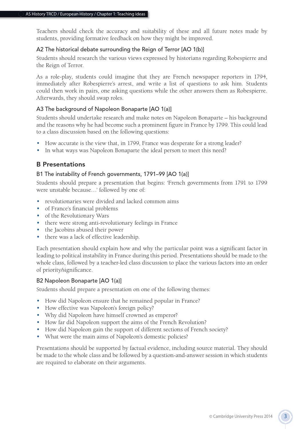 Cambridge International AS Level History Teacher's Resource by ...
