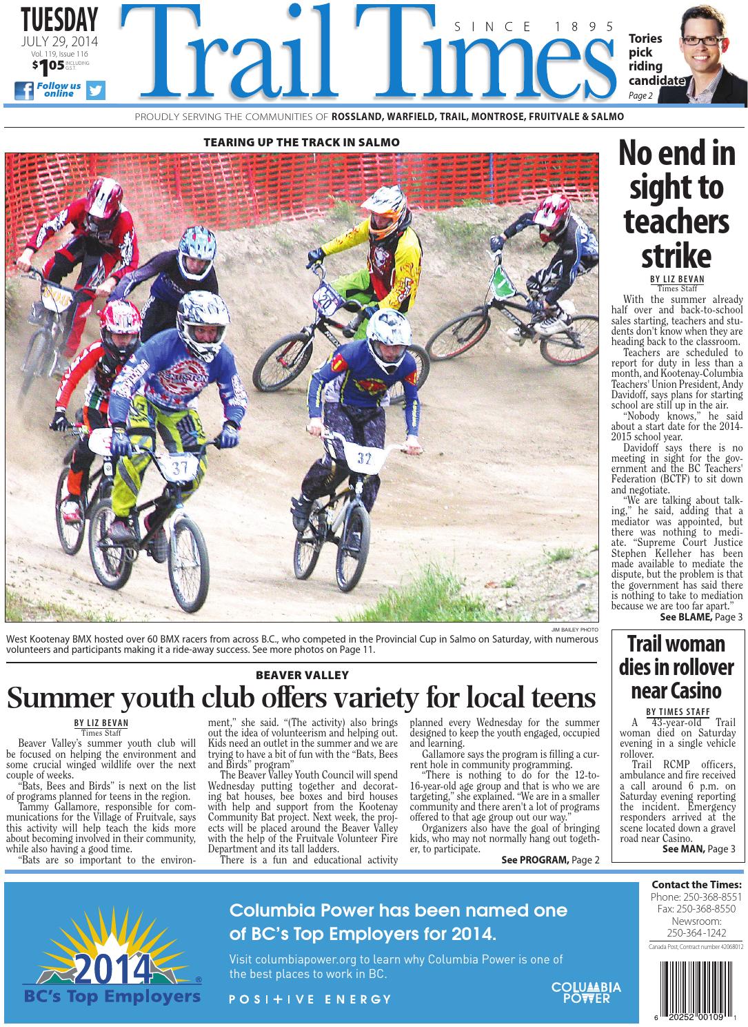 Trail Daily Times, July 29, 2014 by Black Press Media Group - Issuu