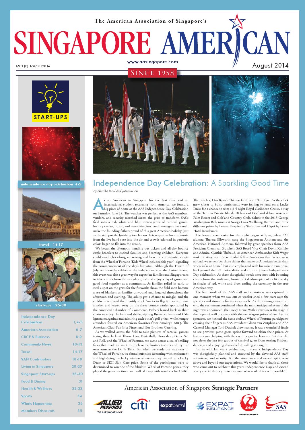 Singapore American Newspaper - August 2014 by American Association of ...