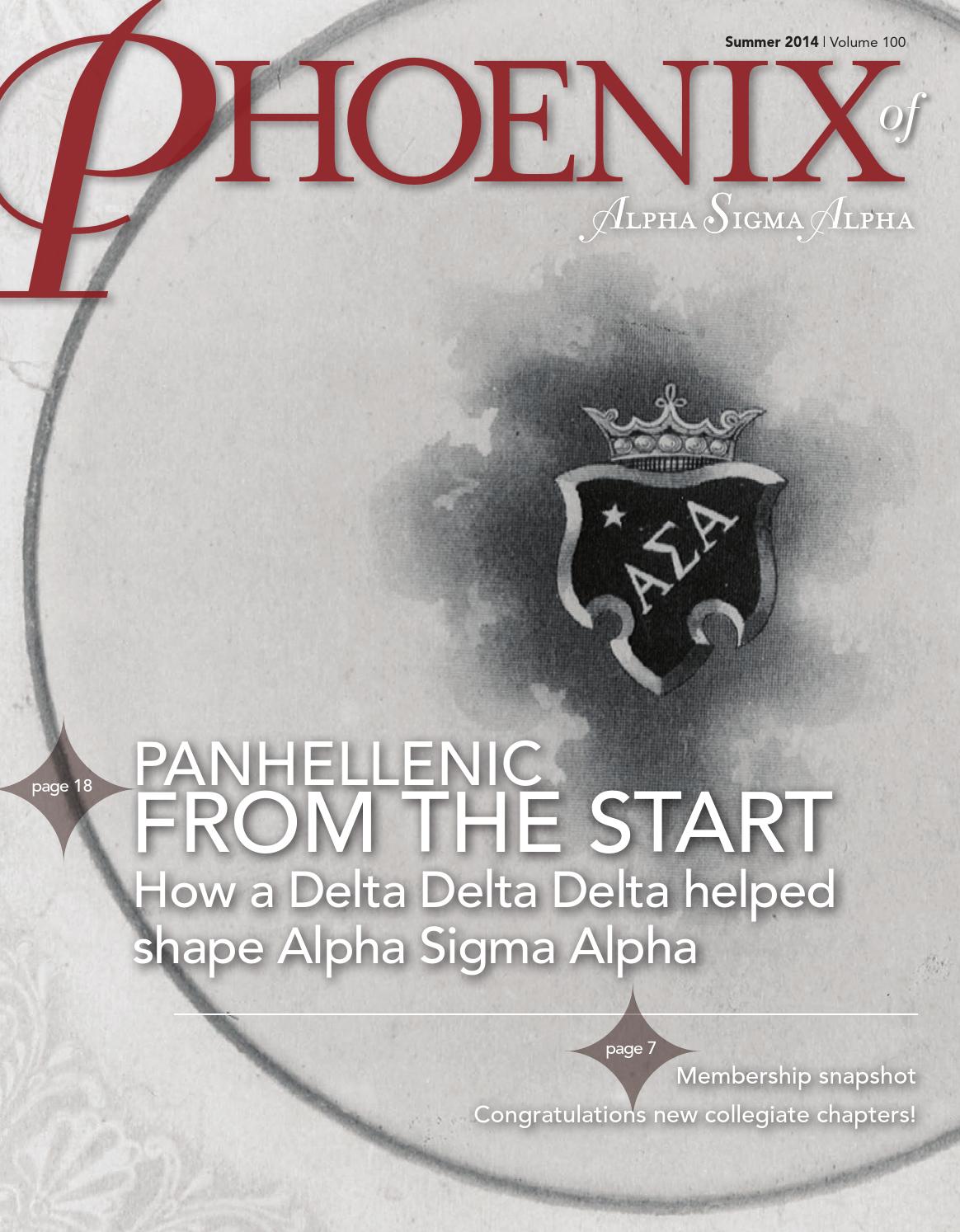 The Phoenix of Alpha Sigma Alpha; Summer 2014 by Alpha Sigma Alpha ...